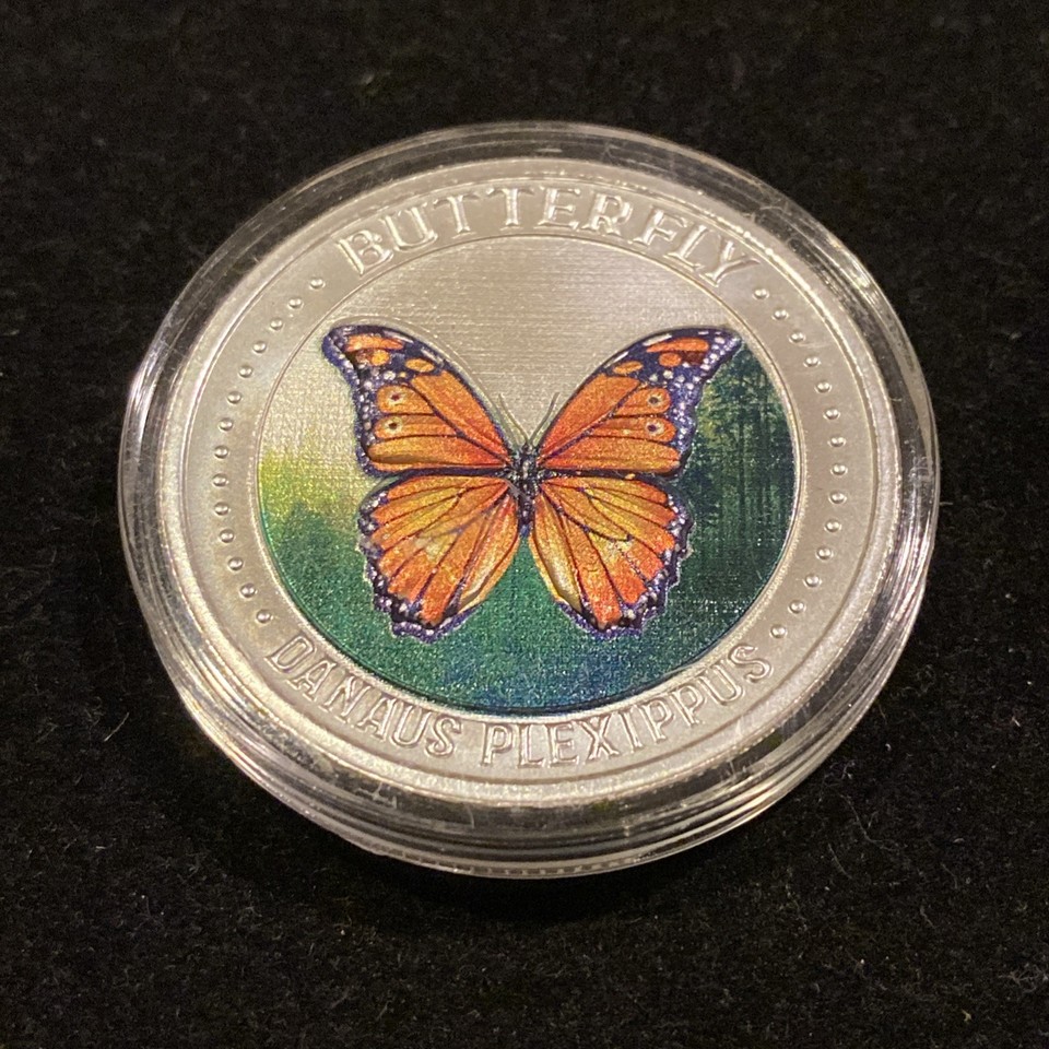 Intaglio Bug Series Color Monarch Butterfly Edition 1 Oz Silver Art ...