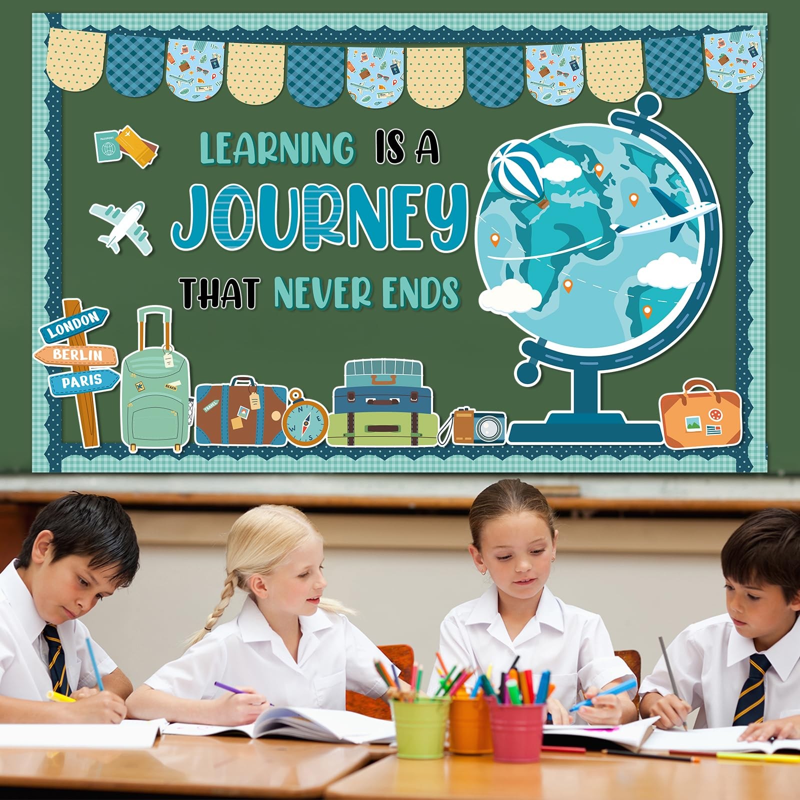 Learning is a Journey Bulletin Board Set Travel Theme Classroom Decor ...