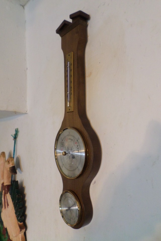 Vintage Fischer Banjo Wall Barometer Thermometer Hygrometer G D R | eBay UK