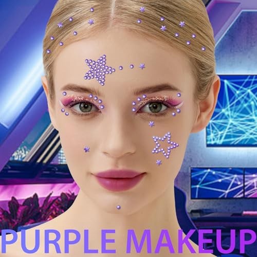 Star Face Stickers Star Face Gems For Kids Women, Self Adhesive Face | eBay