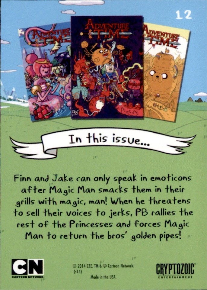 2014 Cryptozoic Adventure Time Issue 15 Cover D Finn Jake Card #12 | eBay