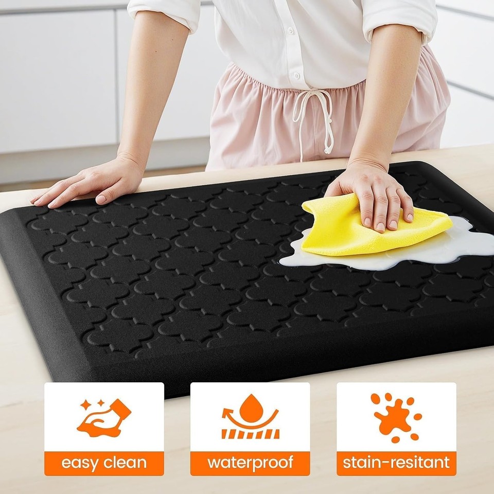 Mattitude Kitchen Mat Cushioned Anti-Fatigue Floor Mat Waterproof Non ...