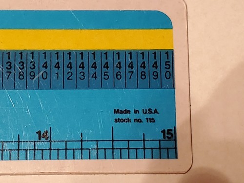 Two Vintage Buhl Press Inc Highlighting Rulers 15" Blue Transparent ...