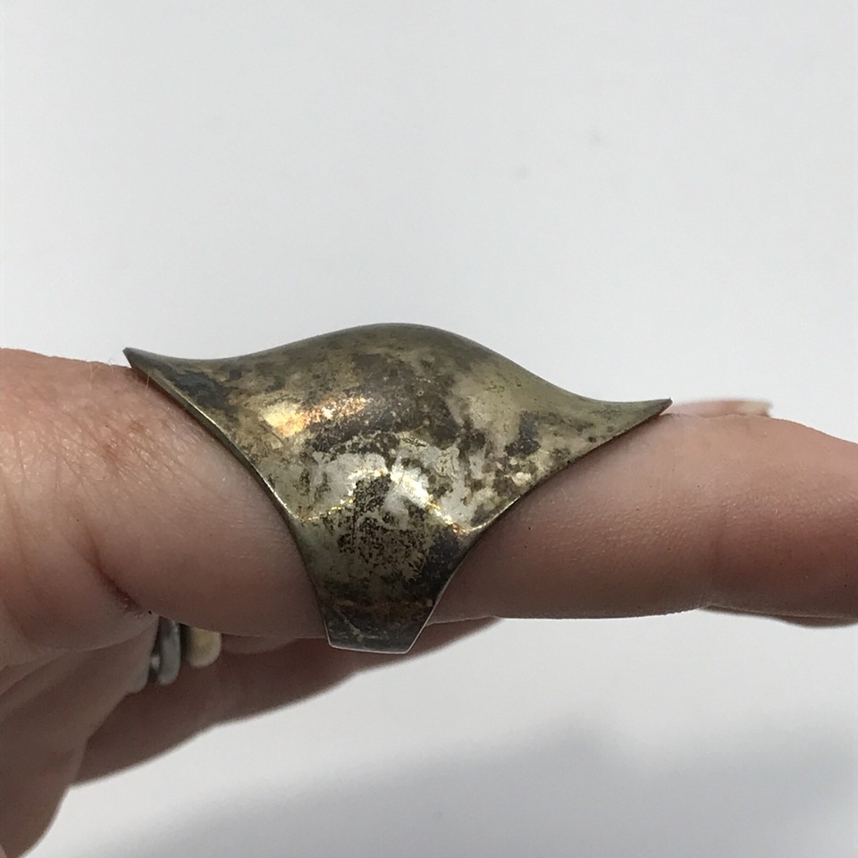 Vintage Sterling SIlver Knuckle Armour Design Ring sz 7.5 | eBay