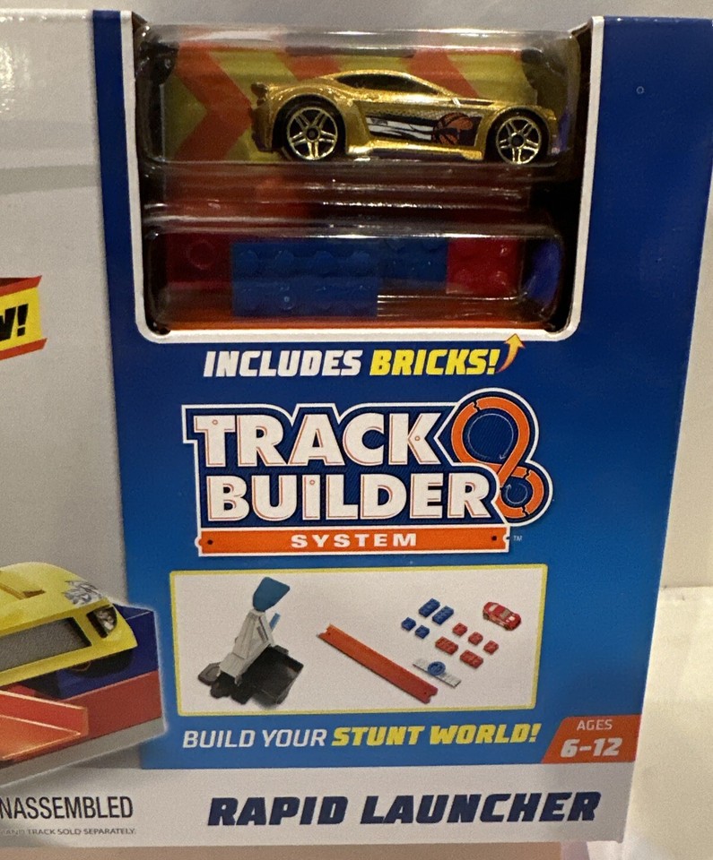 Hot Wheels Track & Builder System RAPID LAUNCHER Play Set w/ Car ...
