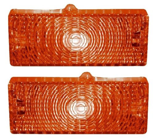 69-70 Chevy C10 Truck Amber Front LH & RH Turn Signal Lights Park Lamp ...