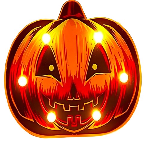 Halloween Light Up Pumpkin Decoration Battery Powered LED Home Decor | eBay
