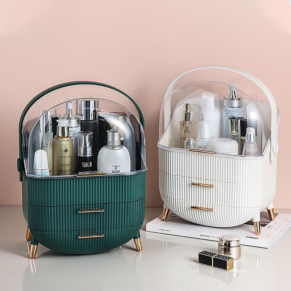 LARGE MAKEUP COSMETIC ORGANISER DRESSING TABLE MAKE UP HOLDER TIDY ...