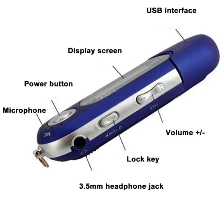 USB - Micro SD - LCD Display- AAA Powered MP3 Music Player / FM Radio ...