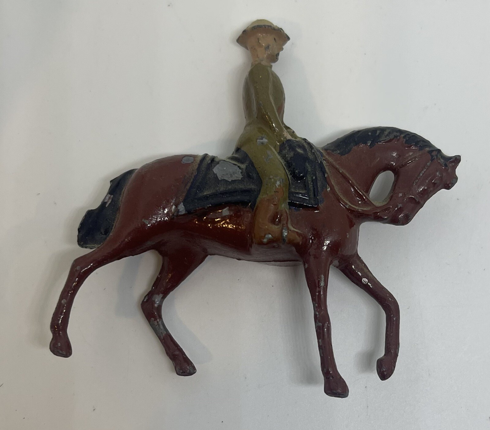 Vintage Metal Toy Soldier Figure Mounted Cavalry In Shrapnel Proof ...