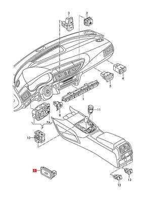 Genuine AUDI A4 allroad quattro lid lock actuator push button ...