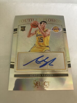 2021-22 Panini Select Austin Reeves RC Silver Prizm Auto Youth ...