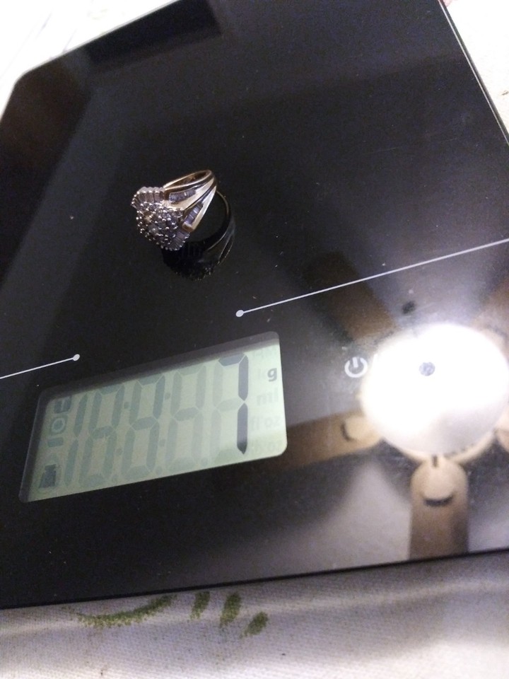 Ladies 14k Yellow Gold 7 Grams And 75 Cwt Diamond Cluster Ring | eBay