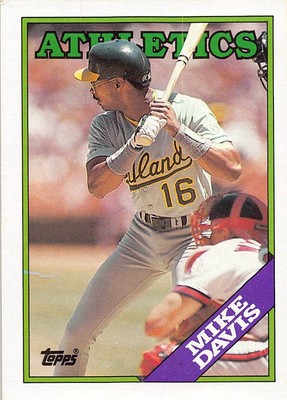 Mike Davis 1988 Topps 448 Oakland Athletics Baseball Card | eBay Australia