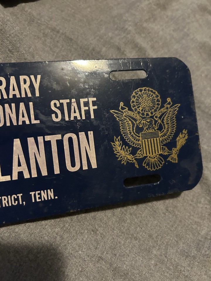 Vintage CONGRESSIONAL STAFF - RAY BLANTON - TENNESSEE booster license ...