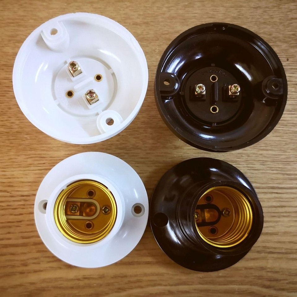 Hanging Lamp E27 Screw Lamp Holder Round Socket Led Light Bulb Holder ...