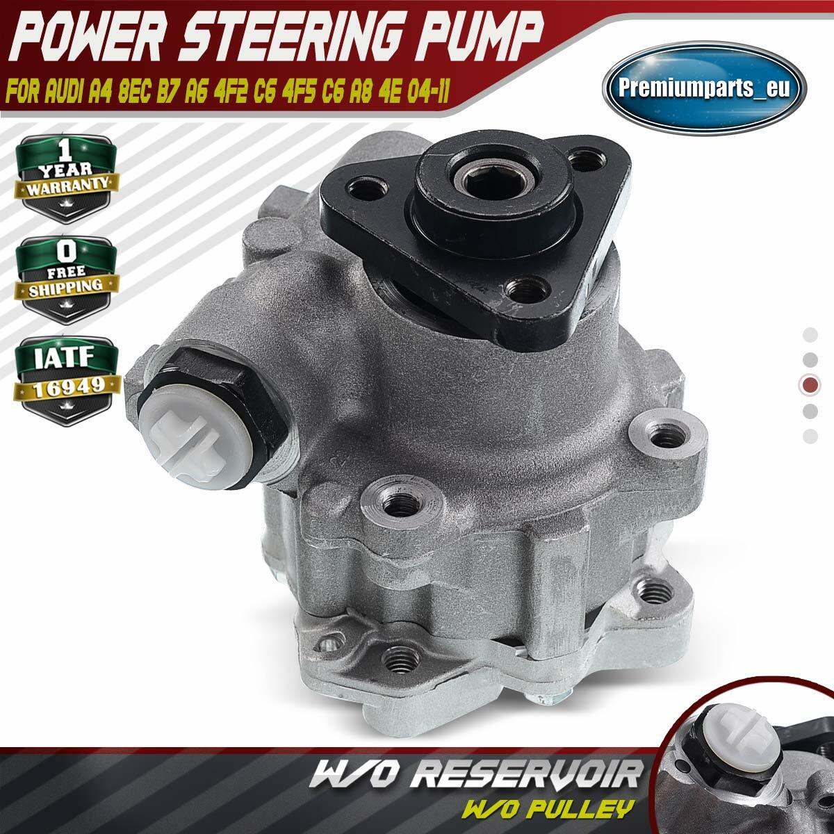 New Power Steering Pump w/o Pulley for Audi A4 8EC B7 A6 4F2 C6 A8 4E ...