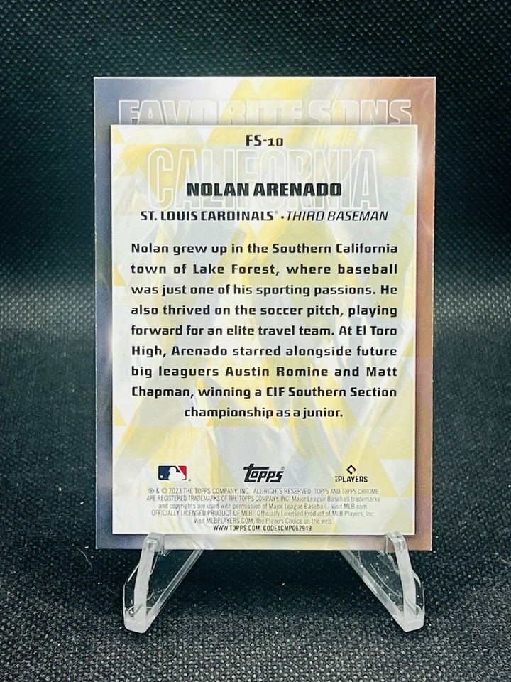 2023 Topps Series 2 - Favorite Sons Blue Parallel #FS-10 Nolan Arenado ...