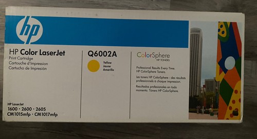 HP 124A Q6002A Yellow Laserjet Toner Print Cartridge - Sealed OEM ...