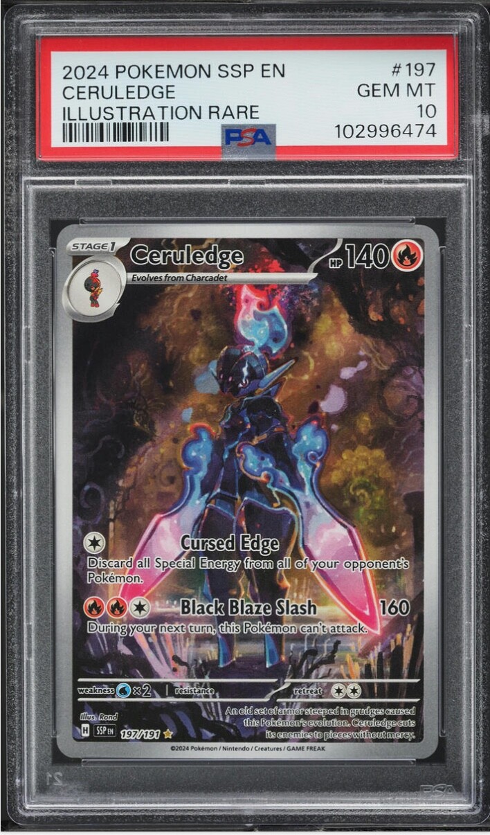 2024 Pokemon Scarlet & Violet Surging Sparks IR Ceruledge #197 PSA 10 ...