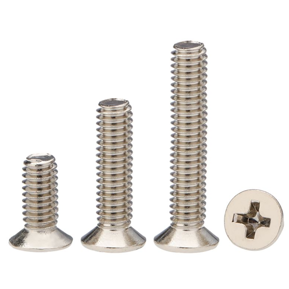 Vernickelt Senkschrauben Mit Kreuzschlitz Stahl H Senkkopf Schraube M1.4 M1.6-M4 | eBay.de