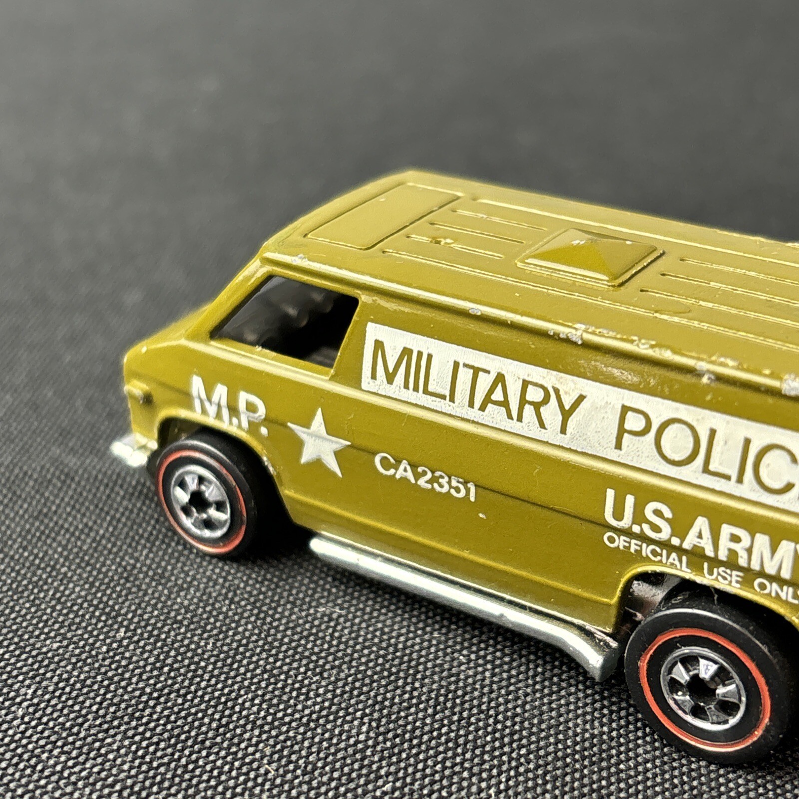 Hot Wheels Military Police Van US Army 1974 Green Die Cast Car Loose 1: ...