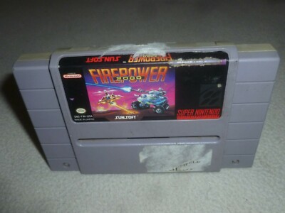 SUPER NINTENDO SNES VIDEO GAME CARTRIDGE FIREPOWER 2000 SUNSOFT FIRE ...