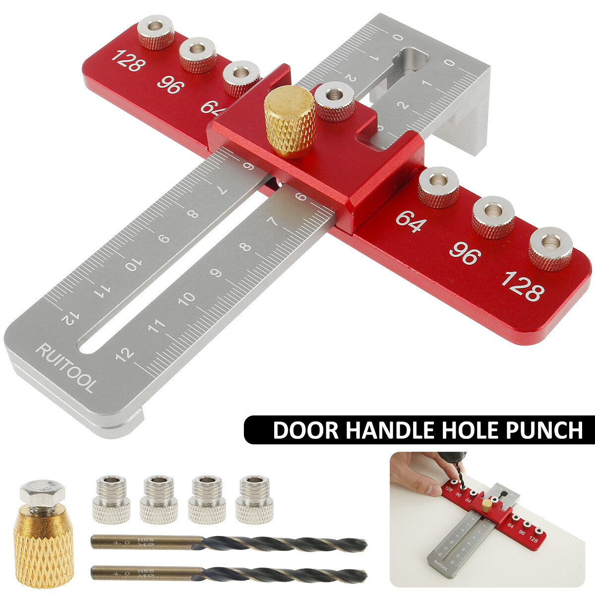 Cabinet Hardware Jig Adjustable Punch Locator Drill for Door Handles ...
