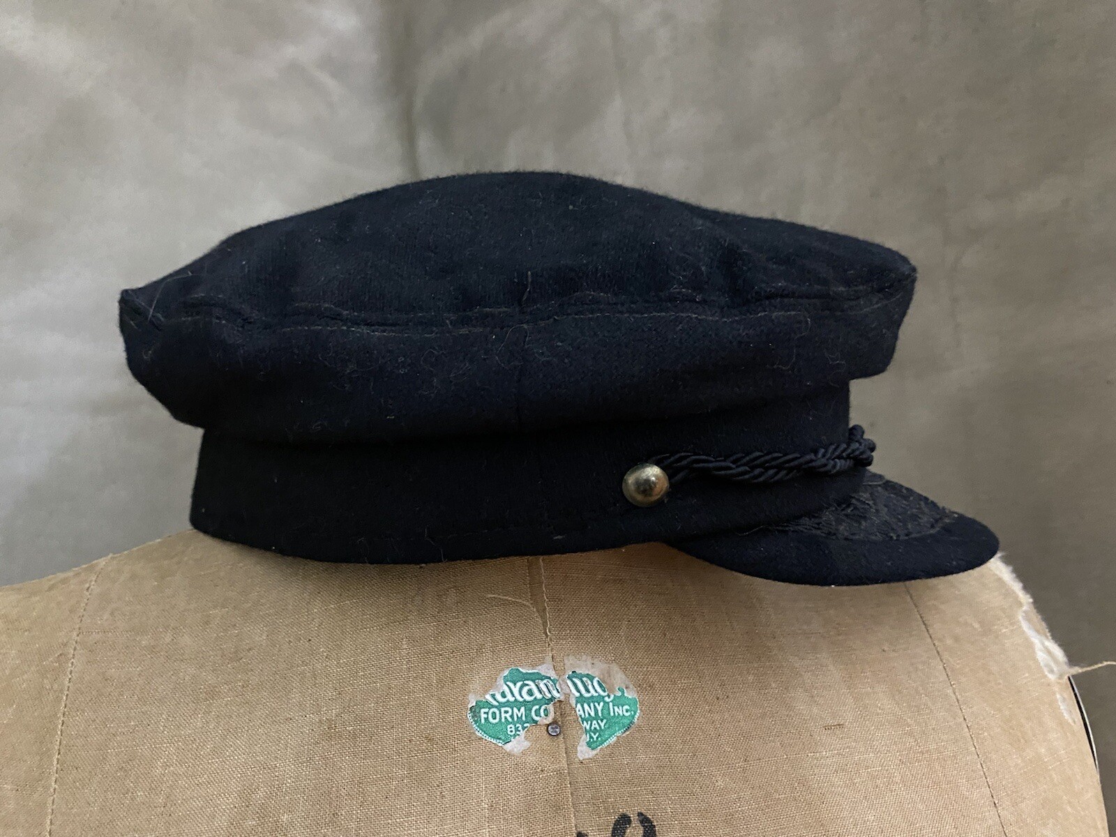 FIDDLER Wool Jewish Cap Fisherman Sailor Traditional Greek VTG Cabbie ...