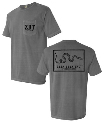 Zeta Beta Tau ZBT Join Or Die COMFORT COLORS POCKET Shirt Fraternity ...