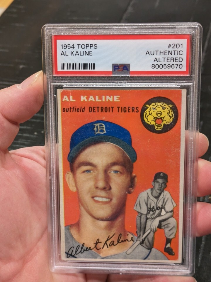 1954 Topps Al Kaline ROOKIE PSA Authentic Altered Detroit Tigers #201 ...