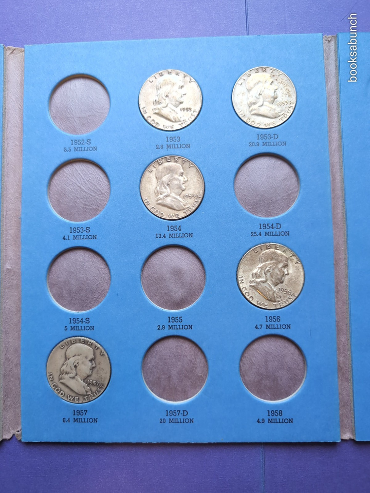 Benjamin Franklin Half Dollar Collection 1948 to 1963 *PARTIAL* 11 ...