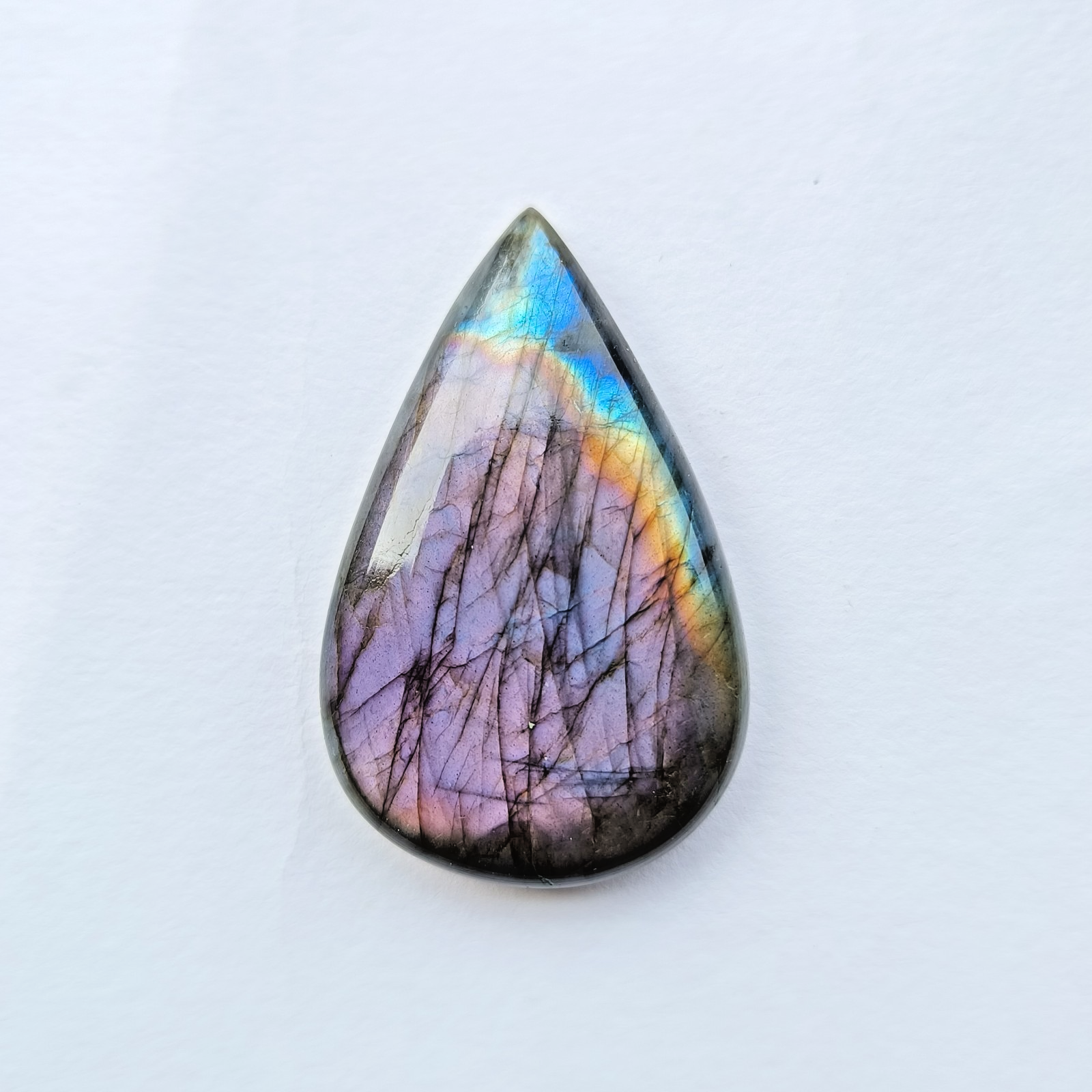 Natural Pear Shape Multi Purple Flashy Labradorite Gemstone Labradorite ...