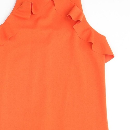 Mango Womens Orange Polyester Blend A-Line Size S | eBay UK