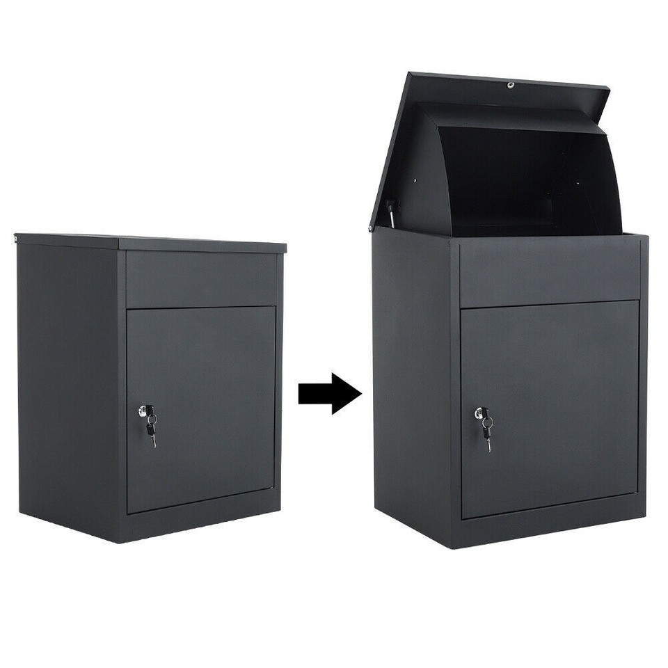 Large Outdoor Parcel Lockable Box Secure Package Delivery Drop Box Wall ...