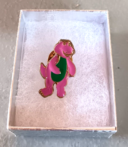 Vintage Barney the Purple Dinosaur Enamel Pin Hat Lapel Collar Tie Tack ...