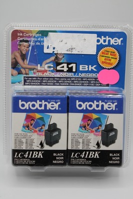 Brother Black Ink Cartridge - 2 Pack LC41BK FACTORY SEALED NEW PT14 | eBay