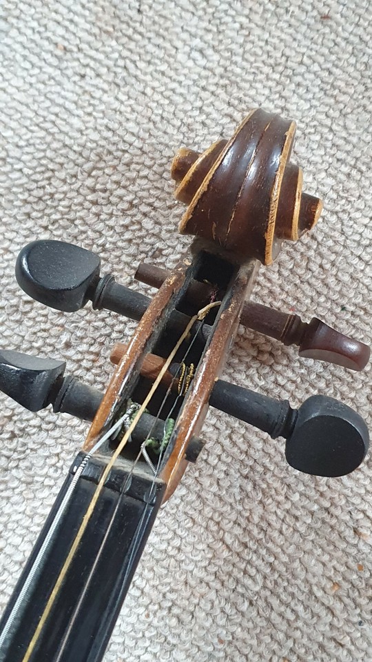 Nice old violin "Vondra" Violon nicely flamed 1 part back | eBay