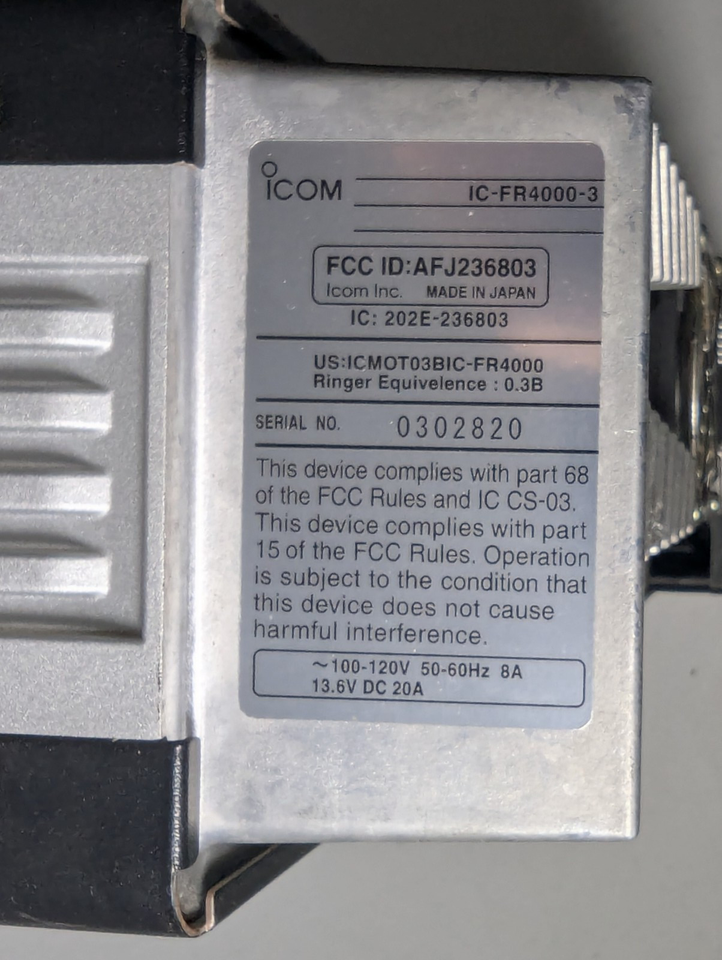 ICOM IC-FR4000-3 UHF FM Repeater 450-480MHz GMRS Ready TESTED | eBay
