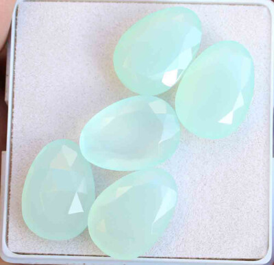 Blue Chalcedony Fancy Faceted Cut Loose Gemstone 50.90 Ct. 13*18 mm | eBay