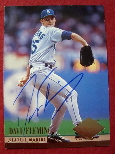 DAVE FLEMING SIGNED 1994 FLEER ULTRA BASEBALL CARD SEATTLE MARINERS ...