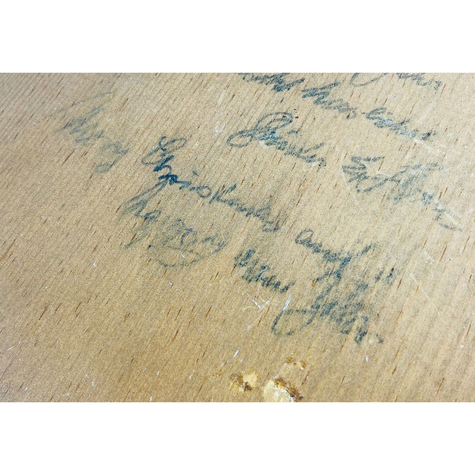 HAND PAINTED Vintage WOOD PLAQUE 1977 German Christmas Spruce Tree New ...