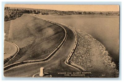 c1940s Windsor Dam, Quabbin Reservoir, Ware, Massachusetts MA Unposted ...