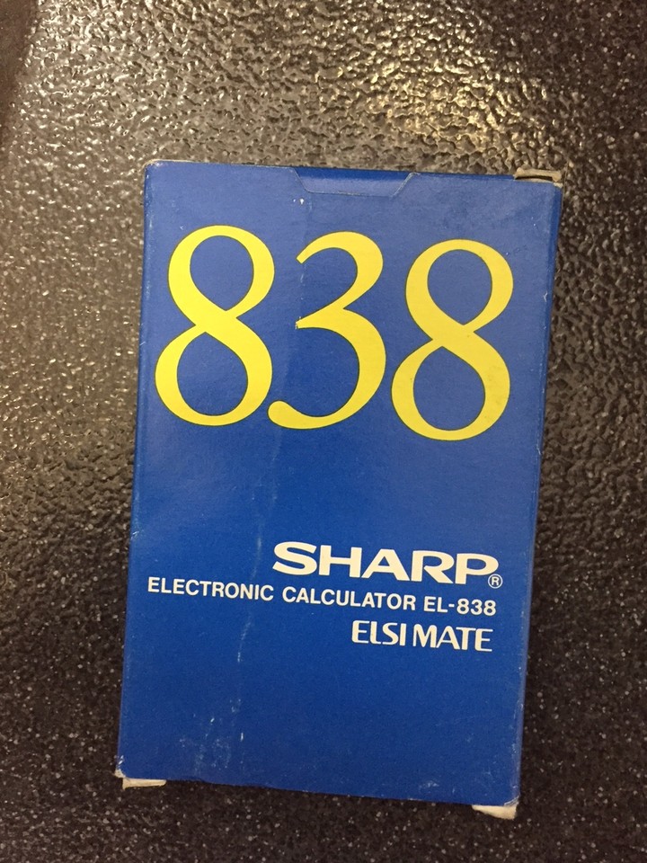 EL-838 - Early 80's Sharp EL-838 BRAND NEW IN BOX RARE MADE IN KOREA ORIGINAL! | eBay