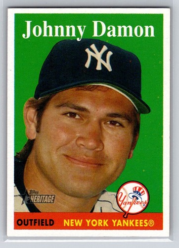 Johnny Damon 2007 Topps Heritage #140 SP Short Print New York Yankees ...