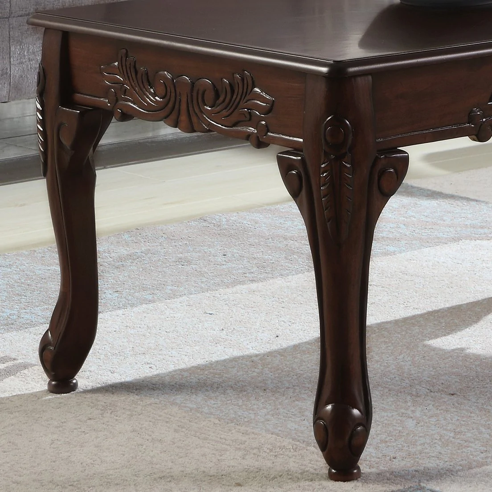 3Pc Dark Cherry Finish Coffee & End table'set | eBay