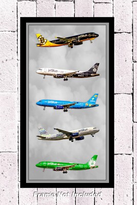 JetBlue Airways Special Colors Collage 10" x 20" Photograph (APPM90004 ...