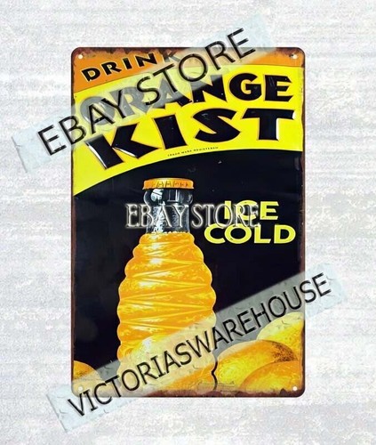 1940s ORANGE KIST SODA POP soda lover's decor metal tin sign bar pub ...