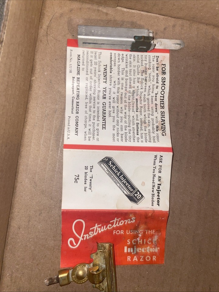 Vintage Schick Injector Razor In Original Case | eBay