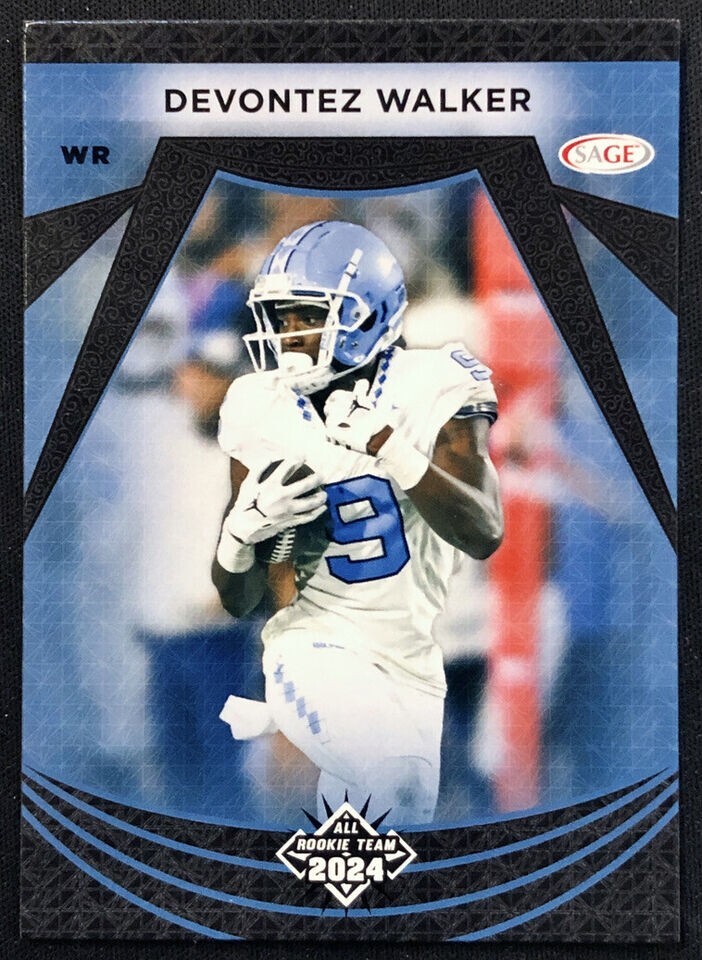 Two card lot 2024 Sage High Series Devontez Walker Black All-Rookie ...